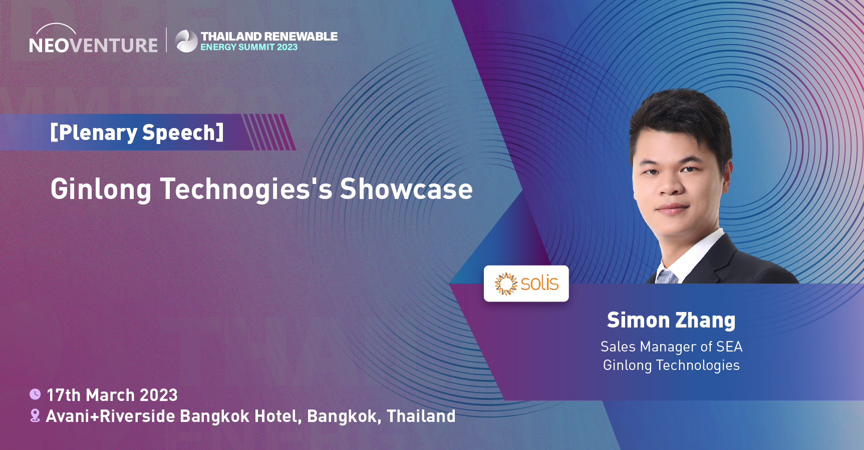 Ginlong Technologies Joined as Silver Sponsor of Thailand Renewable Energy Summit 2023
